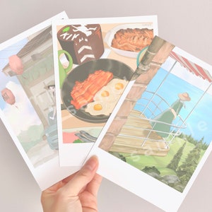 Aesthetic Anime Postcard Prints: Anime Prints Minimalist Art - Etsy