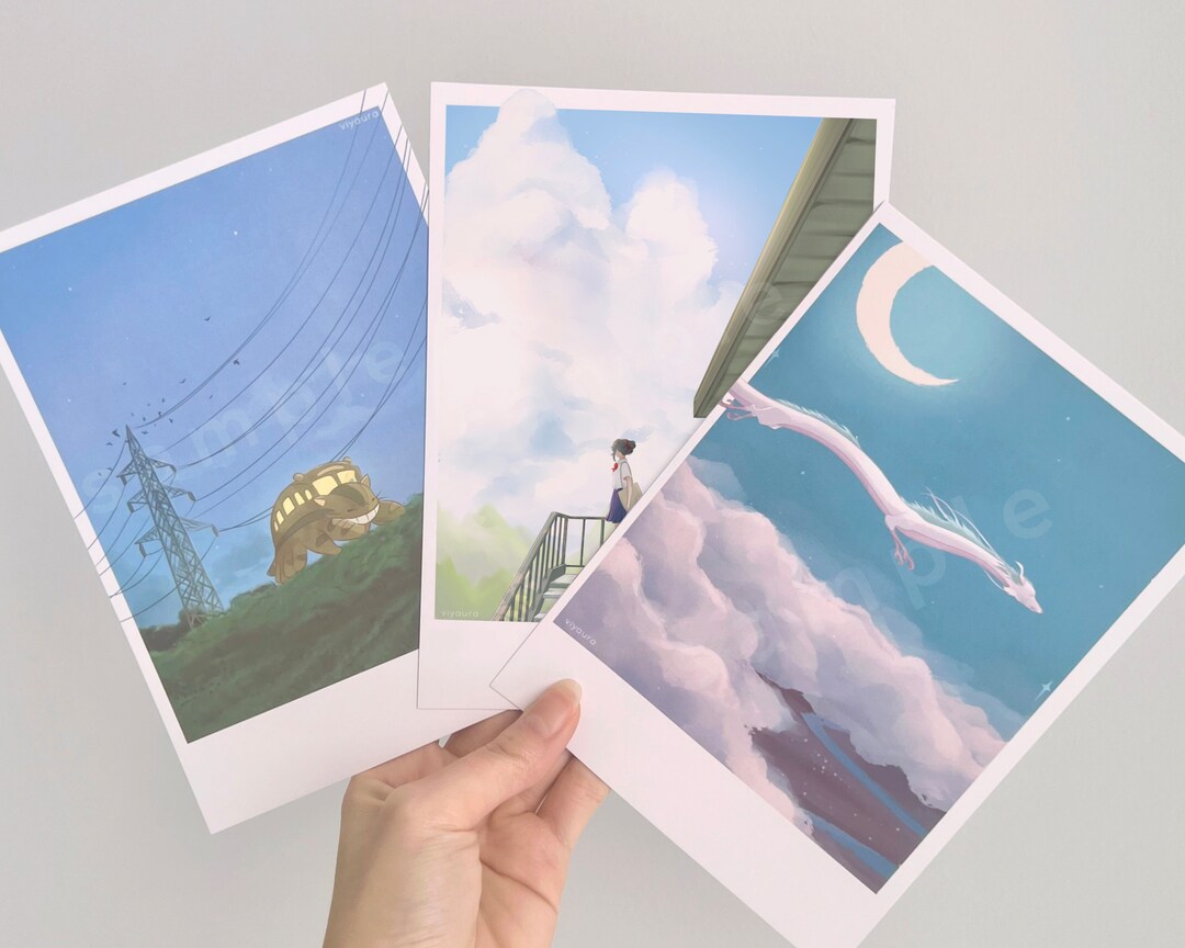 Aesthetic Anime Postcard Prints: Anime Prints Minimalist Art - Etsy