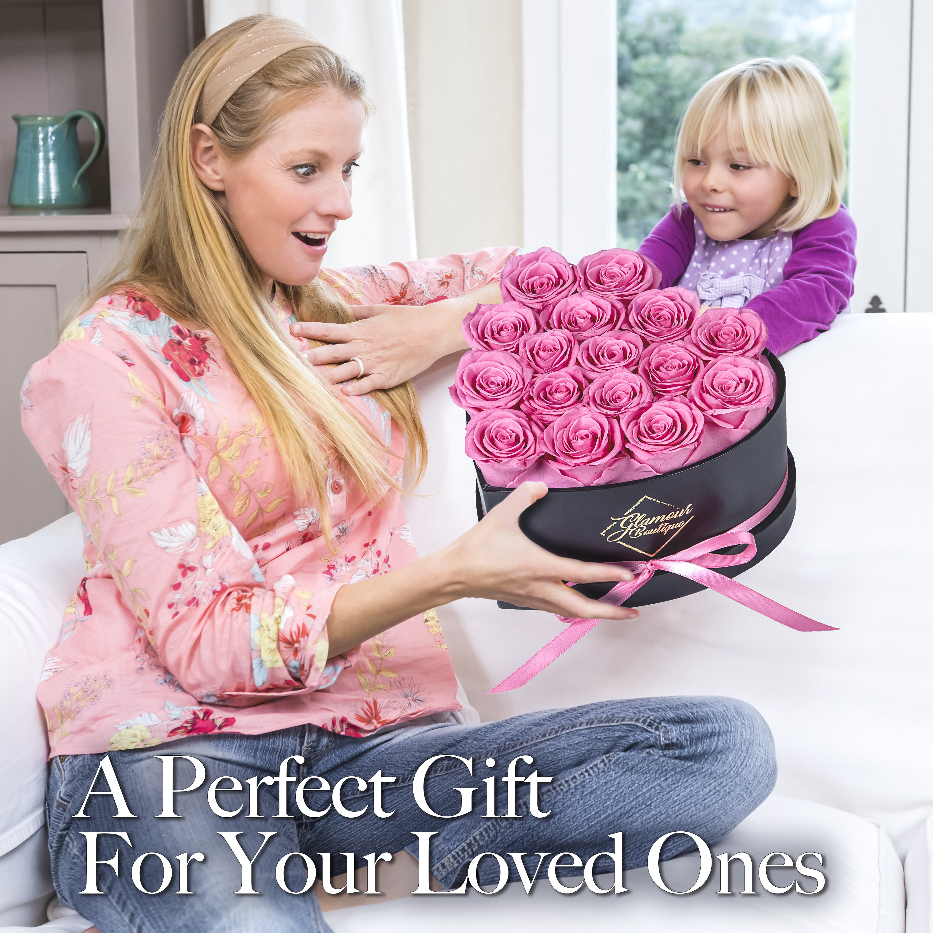 Handmade 16-piece Forever Rose Box Preserved Roses in a Box, Immortal ...