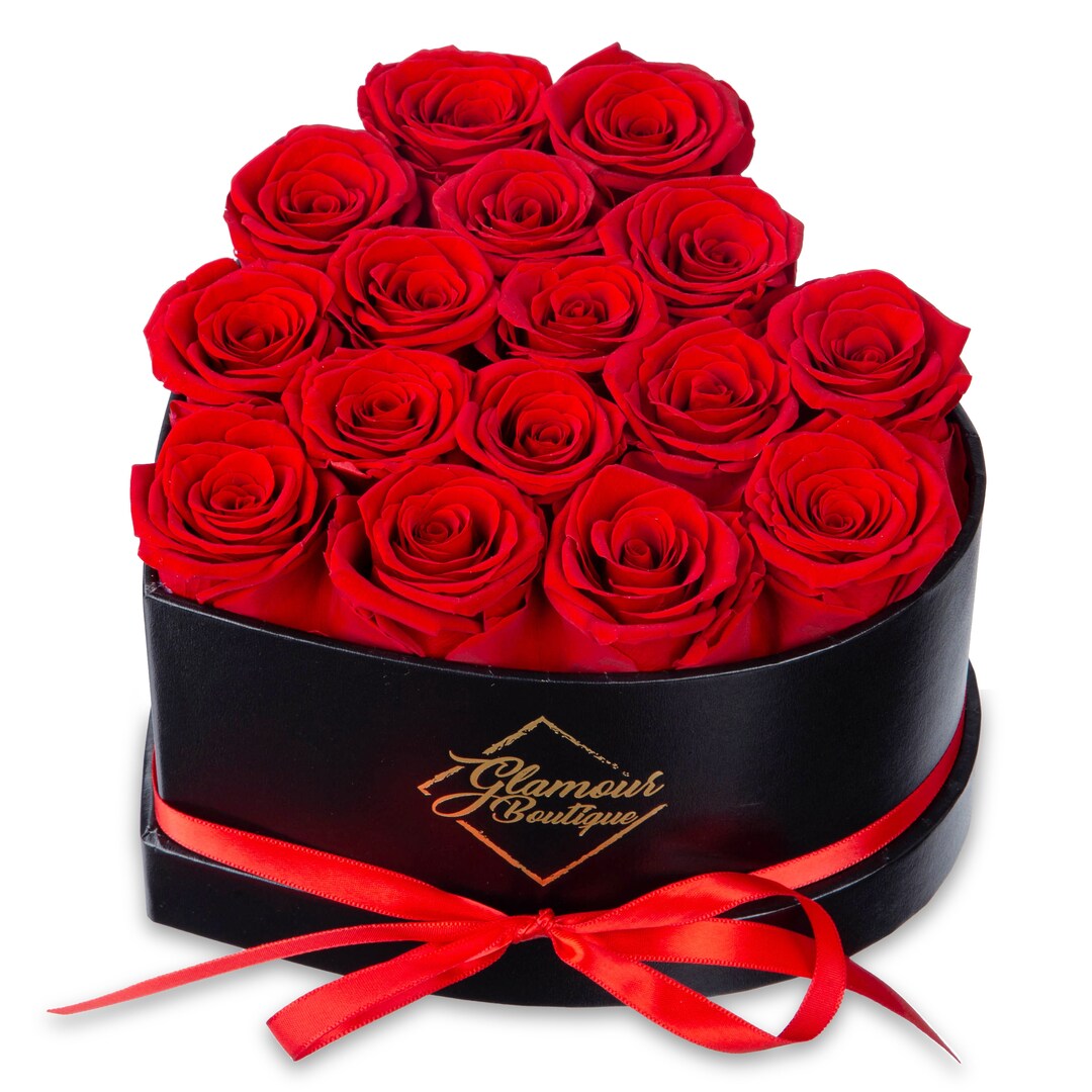 Handmade 16-piece Forever Rose Box Preserved Roses in a Box, Immortal ...