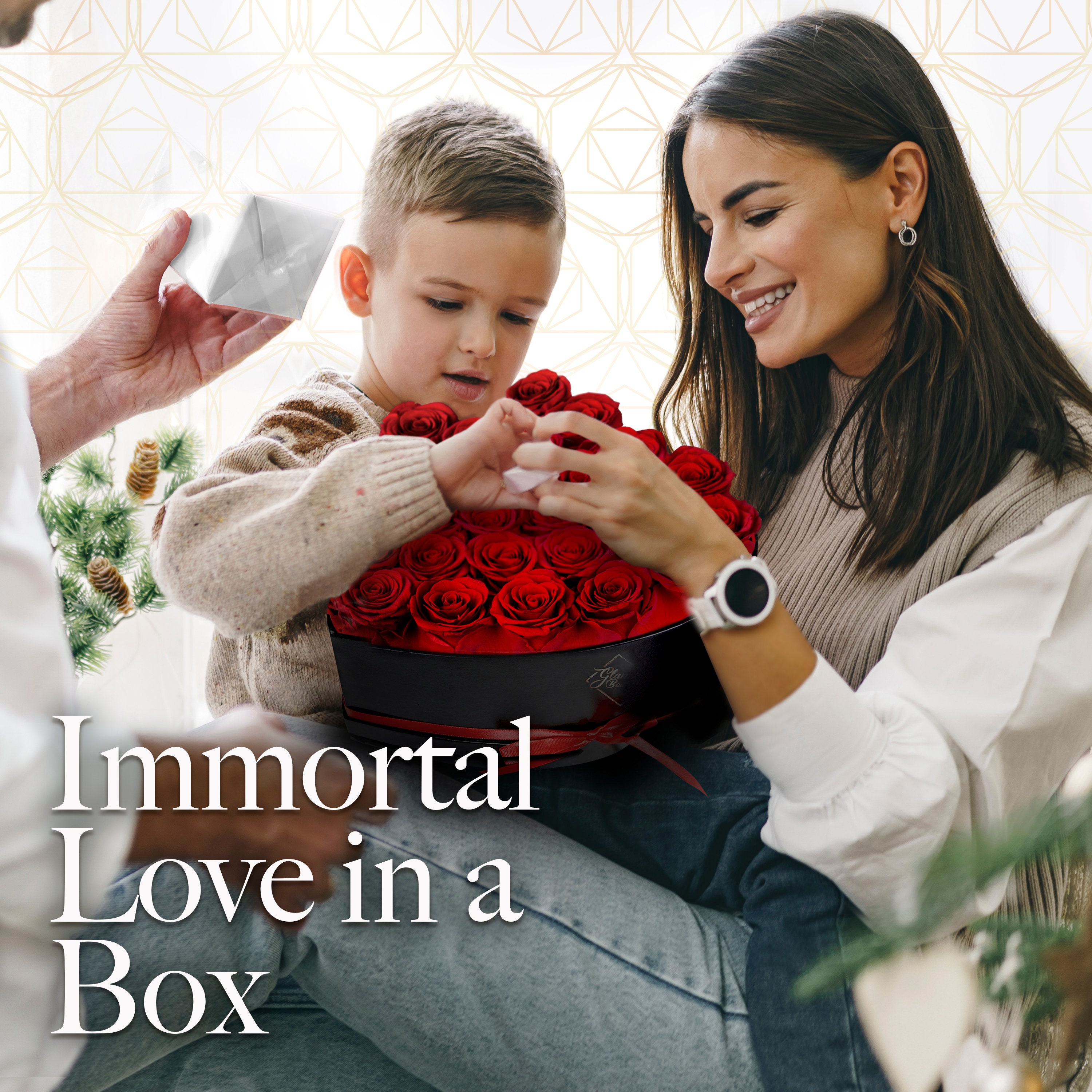 27-piece Forever Rose Box Preserved Roses in a Box, Immortal Roses in a ...