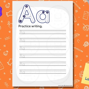 Alphabet Letter Writing Worksheets, Printable for Preschool, Uppercase ...