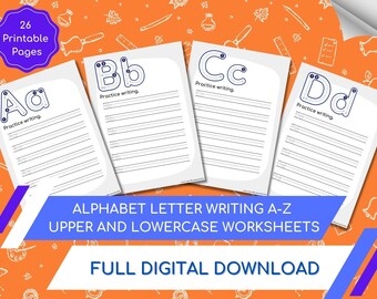 Alphabet Worksheet Flash Cards Printable for Preschool, Uppercase ...