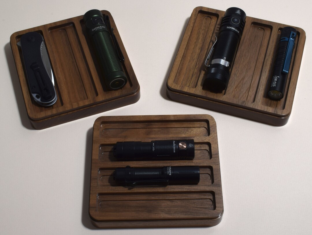 EDC Flashlight Display/holder Tray Solid Walnut - Etsy