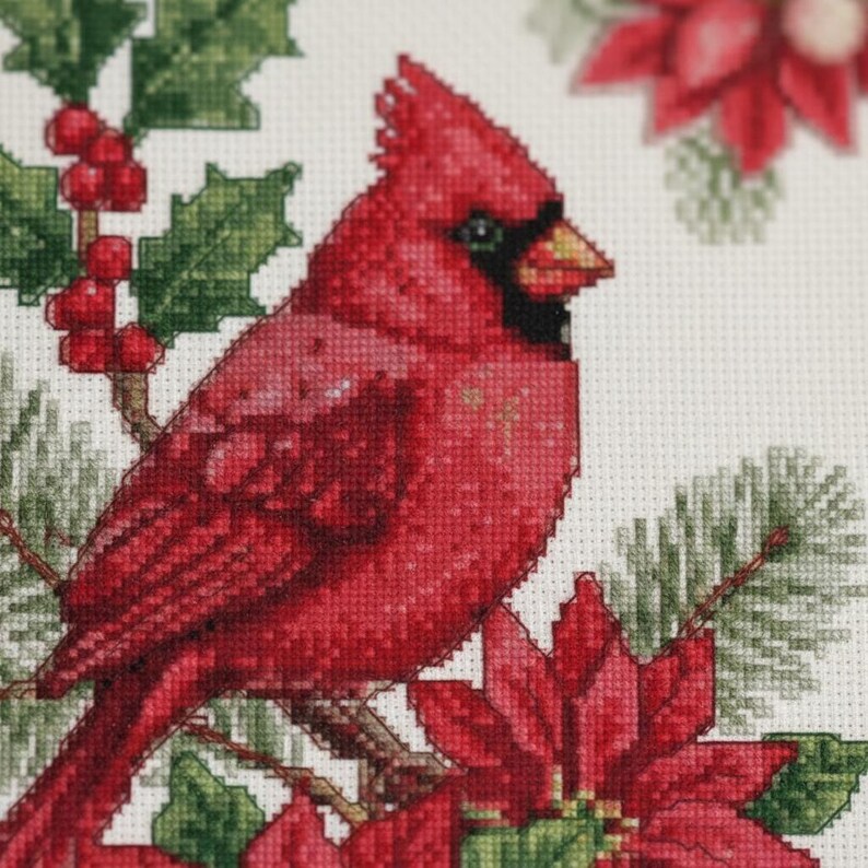 Cardinals and Flowers - Printable Chart PDF Format Needlework - Etsy
