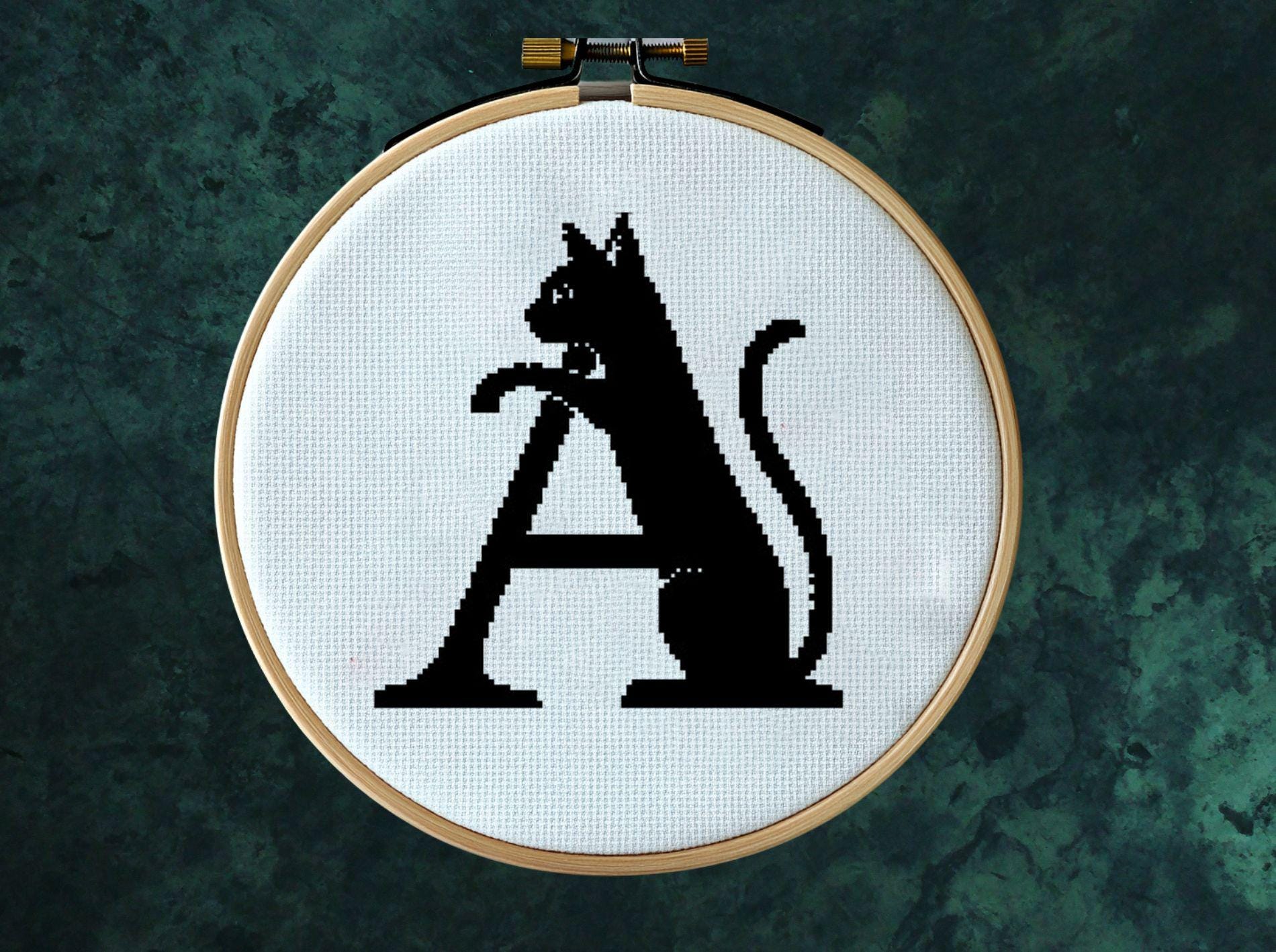 Set of 26 Cat Letters, Full Alphabet Cross Modern Cross Stitch Pattern ...