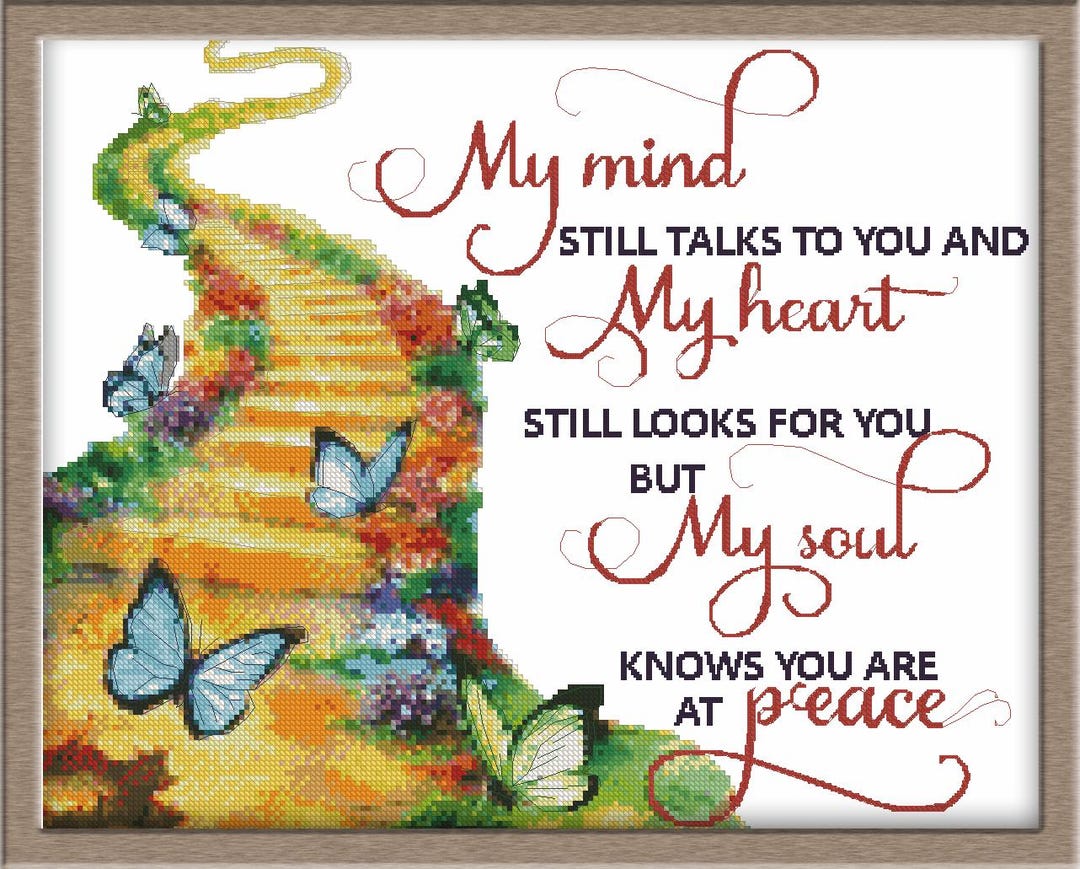 My Mind Poem - Counted Cross Stitch Patterns - Printable Chart PDF ...