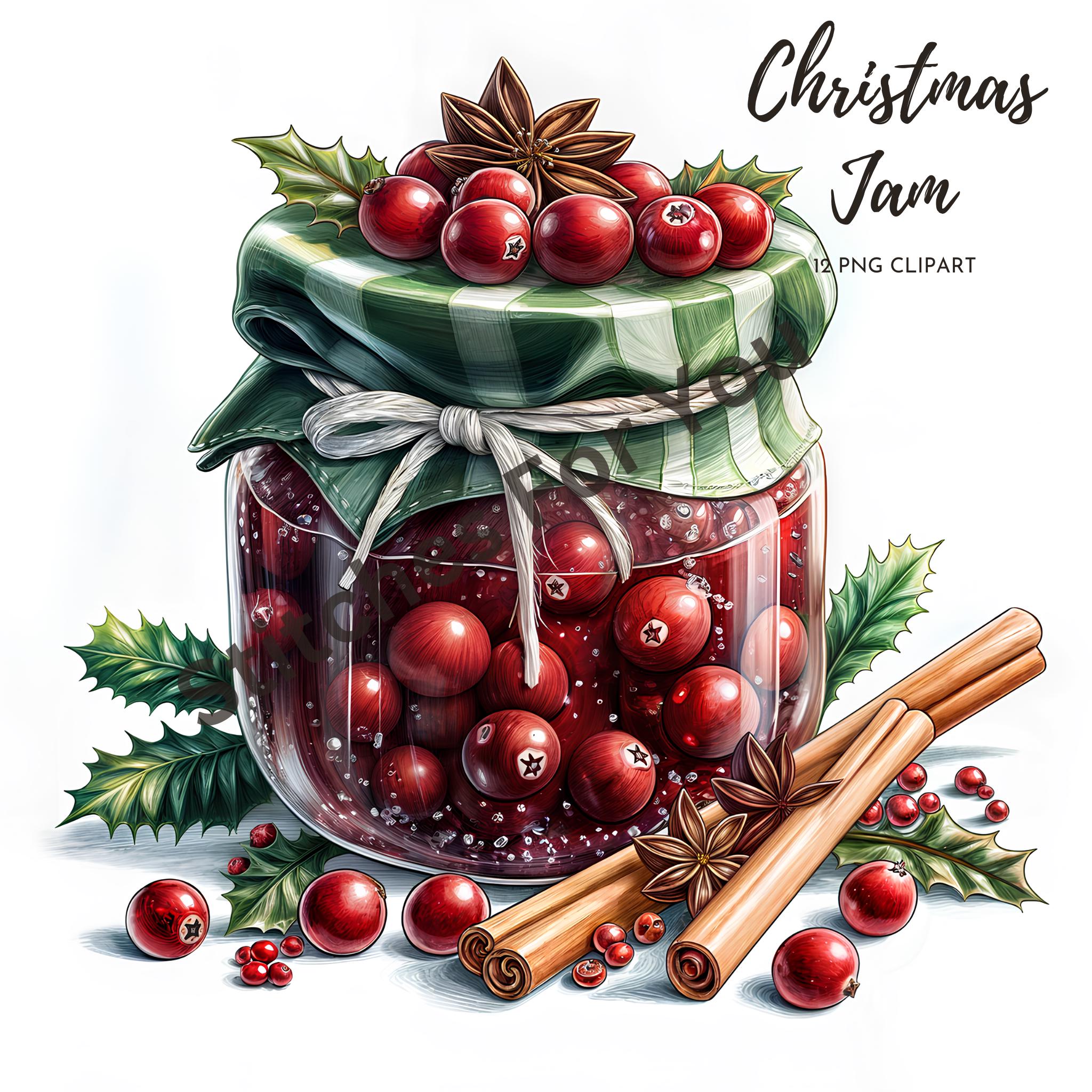 Christmas Jam Clipart 12 High Quality Pngs, Memory Book, Junk Journals ...