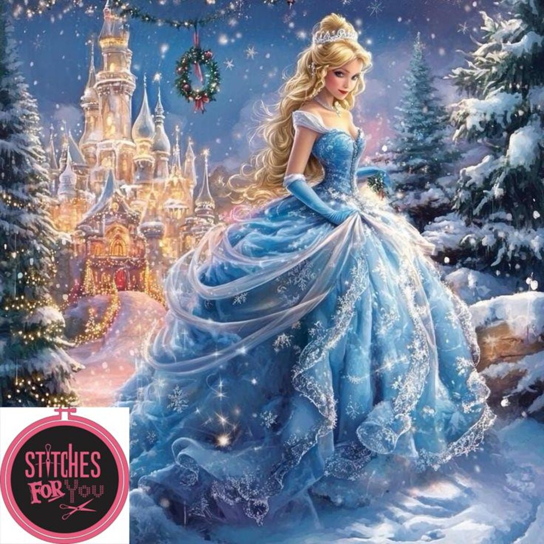 Fairytale Princess Christmas Cross Stitch Pattern - Winter Castle (PDF ...