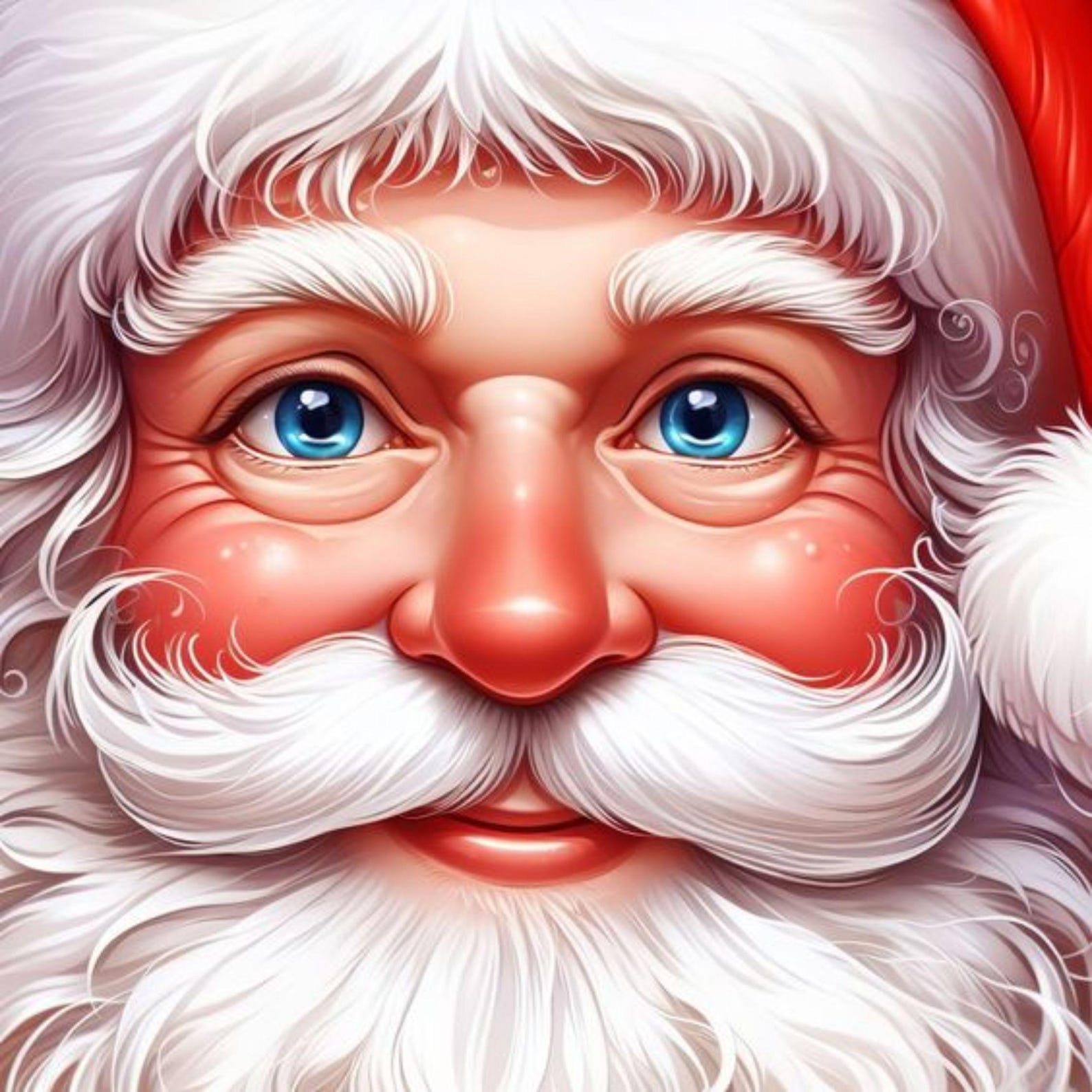 Santa Face Counted Cross Stitch Patterns Printable Chart PDF Format ...