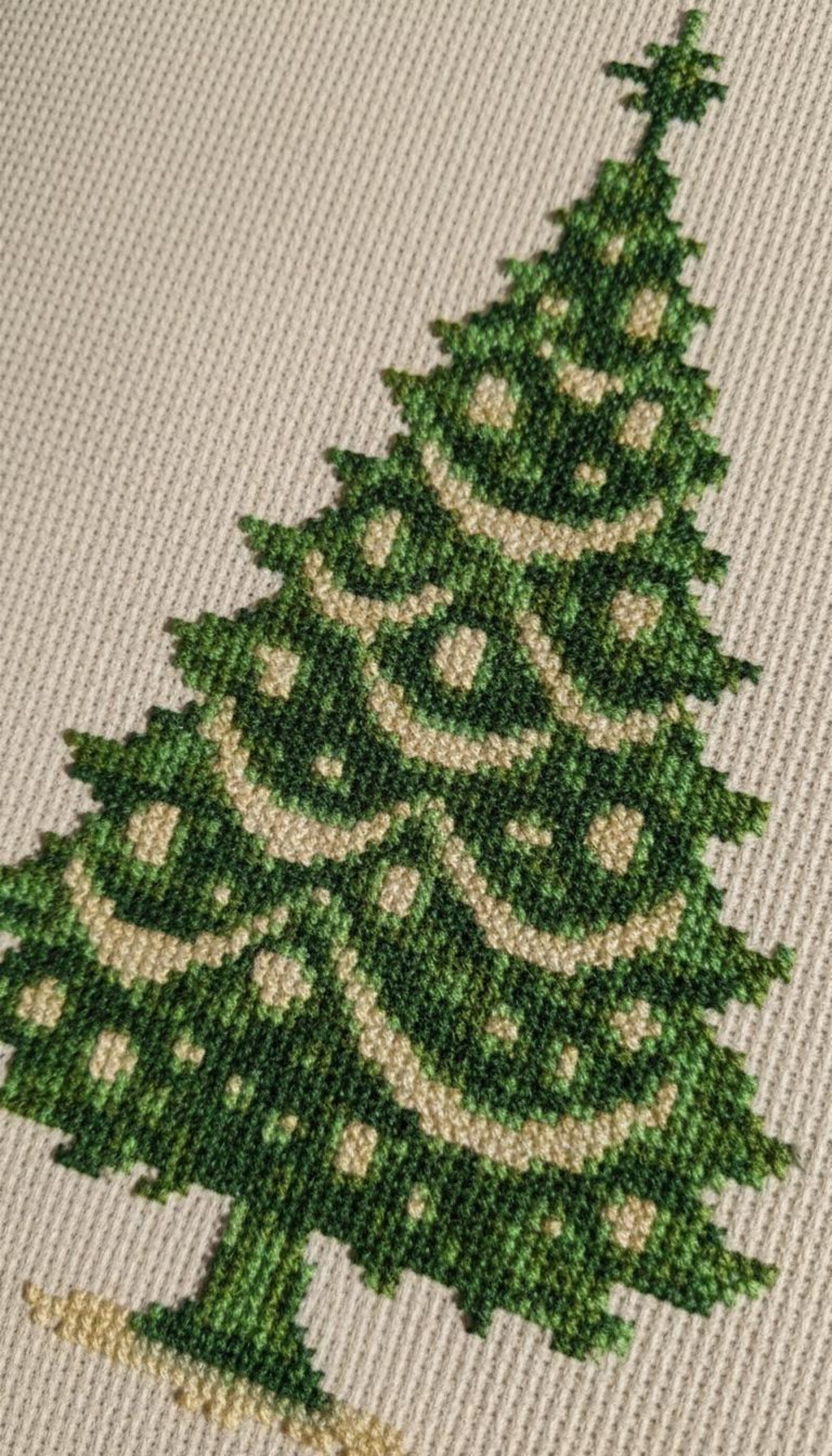 Festive Evergreen Tree Cross Stitch Pattern – (PDF Pattern) - Etsy