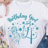 Frozen Birthday PNG, Elsa Birthday Girl, Iron on Image for DTF ...