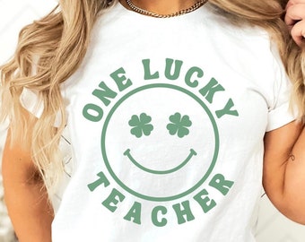 Lucky Teacher SVG-PNG, Teacher St Patrick's Day Shirt Design - Etsy