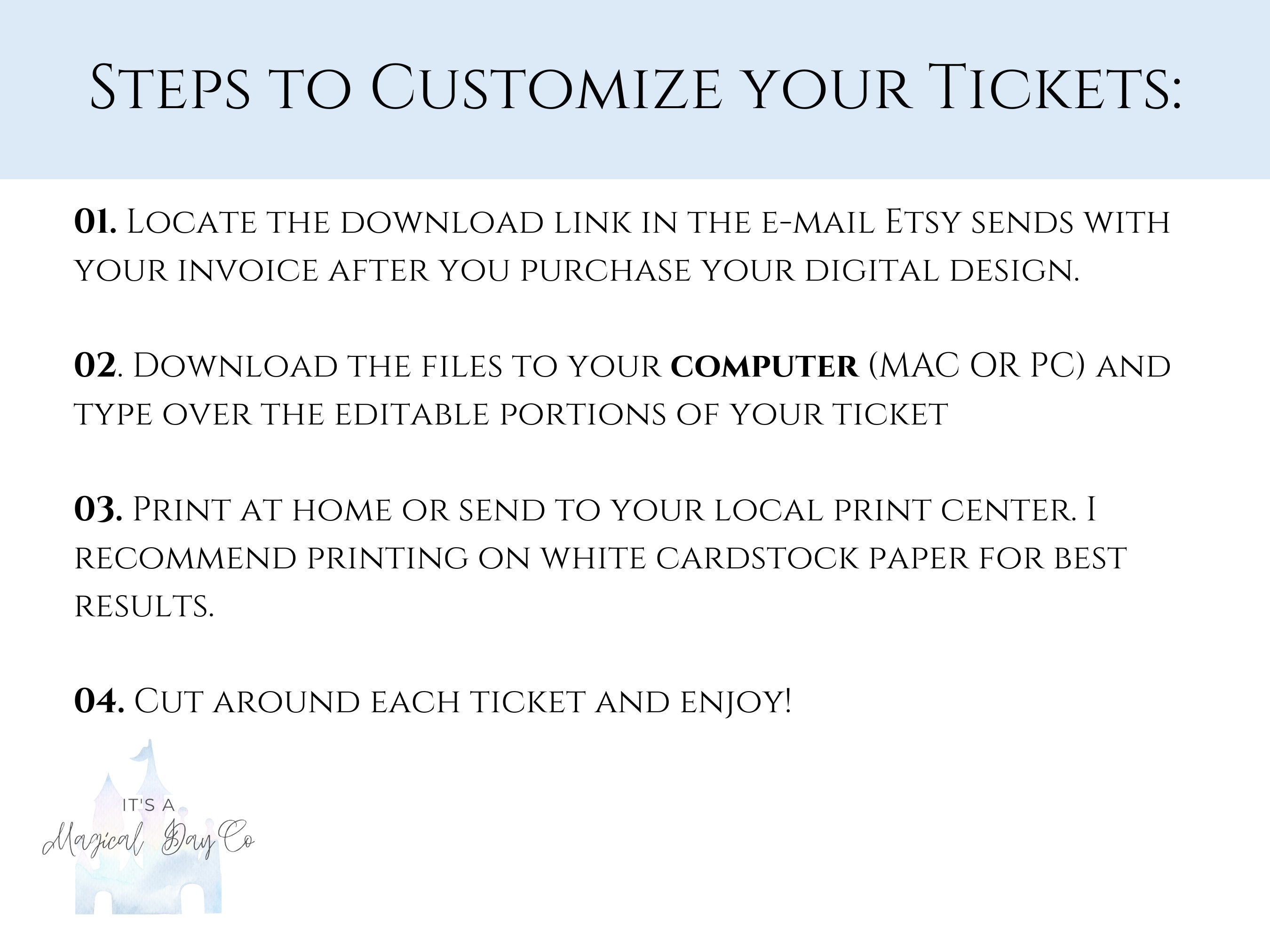 Editable Mickey on Ice Surprise Ticket INSTANT DOWNLOAD, Surprise Trip ...