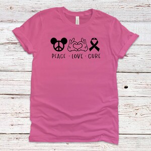 Peace Love Cure Mickey INSTANT DOWNLOAD Digital Design SVG for Cutting ...