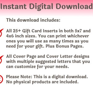 Editable Mother's Day Gift Card Book for Mom Gift Card Holder Last ...