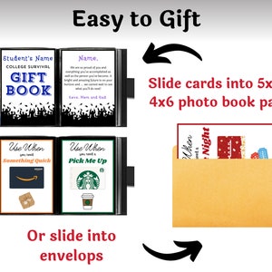Editable College Survival Gift Card Book Gift for College Student Gift ...