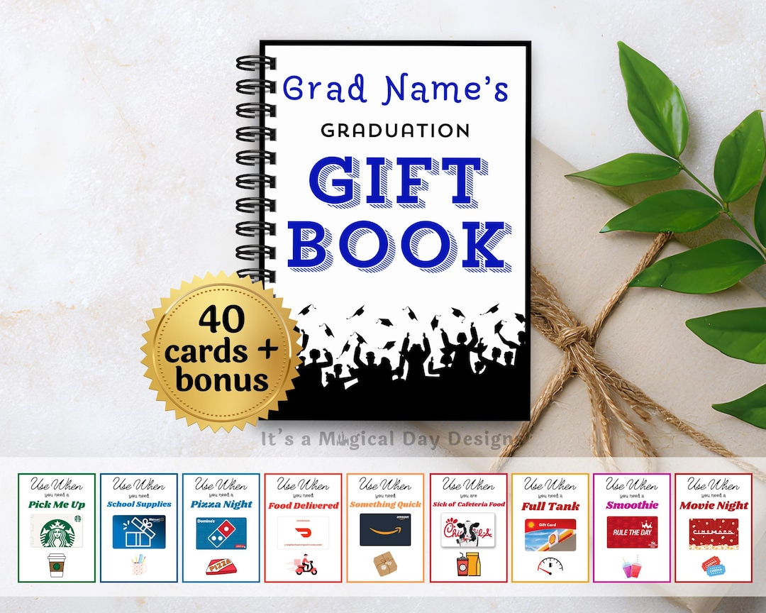 Graduation Gift Card Book | Editable Canva Template (digital Download ...