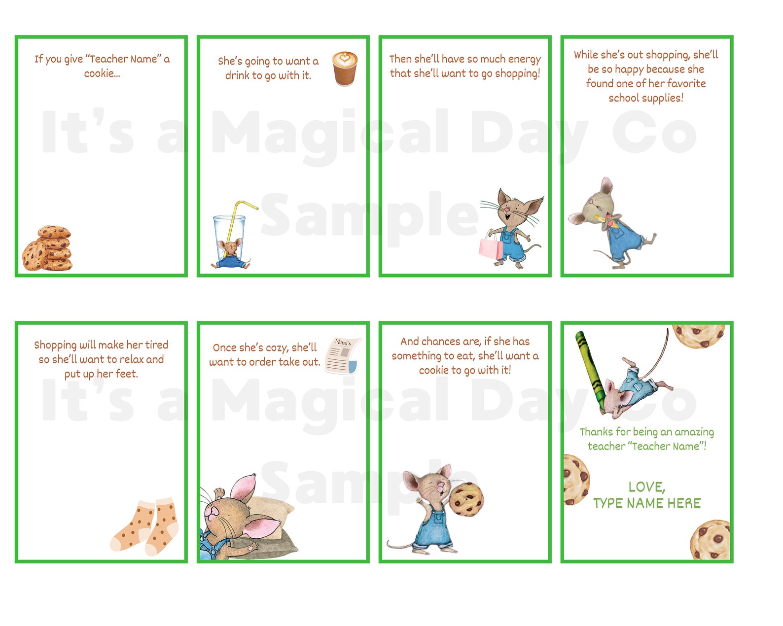 Editable If You Give a Teacher a Cookie Gift Book Cute Gift for ...