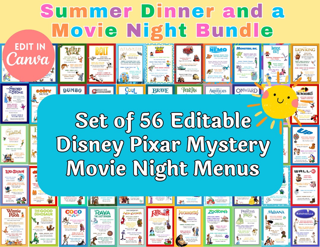56 Summer Movie Nights | Mystery Movie Night Menus for Family Movie ...