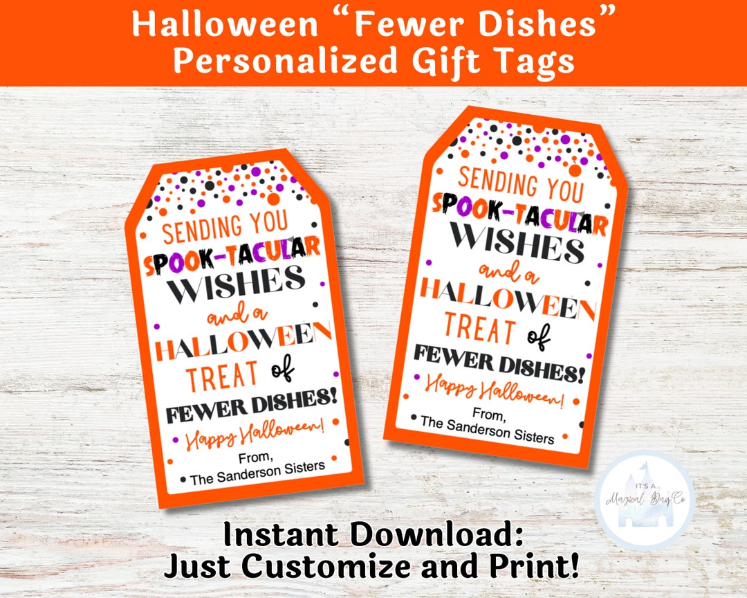 Halloween Gift Idea for Teachers Team Personalized Gift Tags Staff Care ...