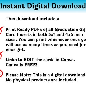 Editable Places You'll Go Graduation Gift Card Book Gift for Grad Gift ...