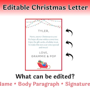 Editable Christmas Gift Card Book Year of Gifts Teen Christmas Gift ...