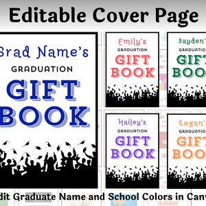 Editable Graduation Gift Card Book Last Minute Gift for Grad Gift Card ...