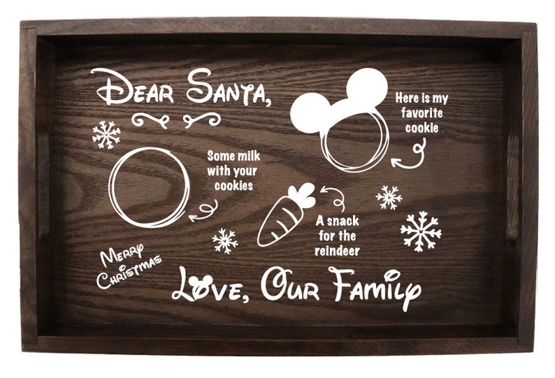 Milk and Cookies Santa Mickey Christmas Placemat INSTANT - Etsy