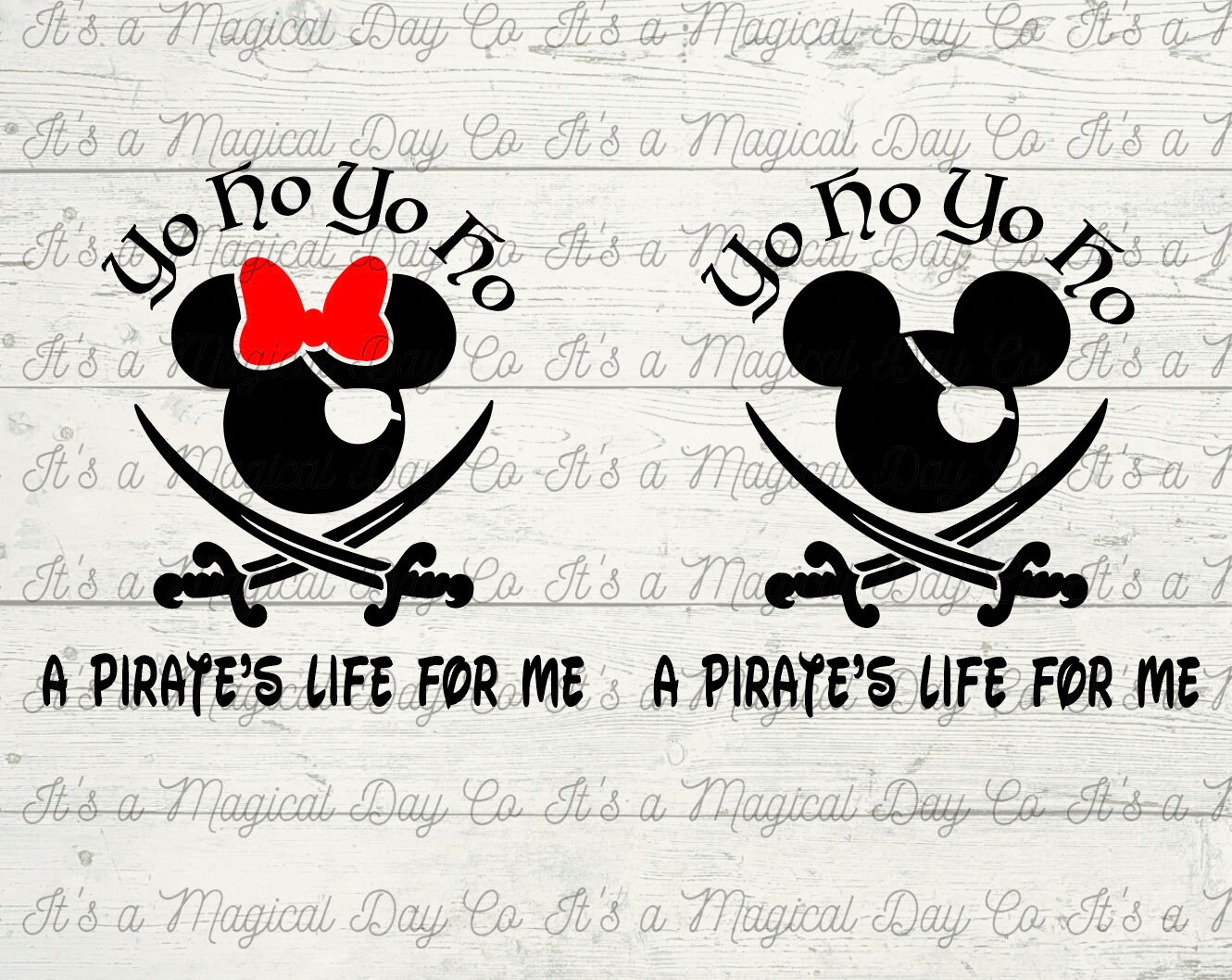 Yo Ho Yo Ho Mickey and Minnie A Pirates Life for Me INSTANT - Etsy