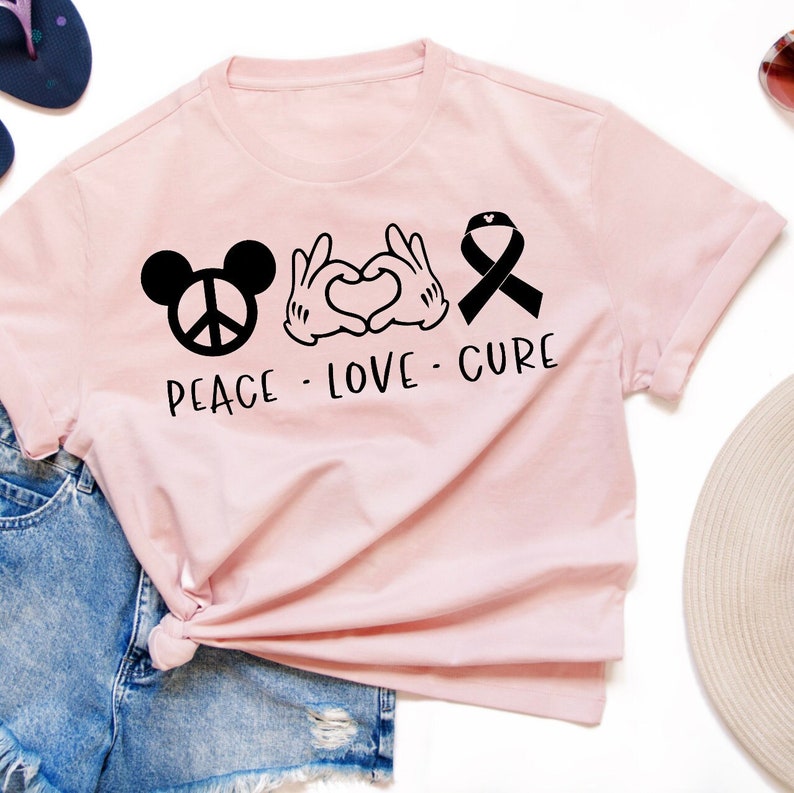 Peace Love Cure Mickey INSTANT DOWNLOAD Digital Design SVG for Cutting ...
