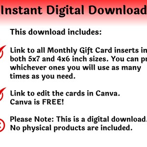 Editable Christmas Gift Card Book Year of Gifts Teen Christmas Gift ...