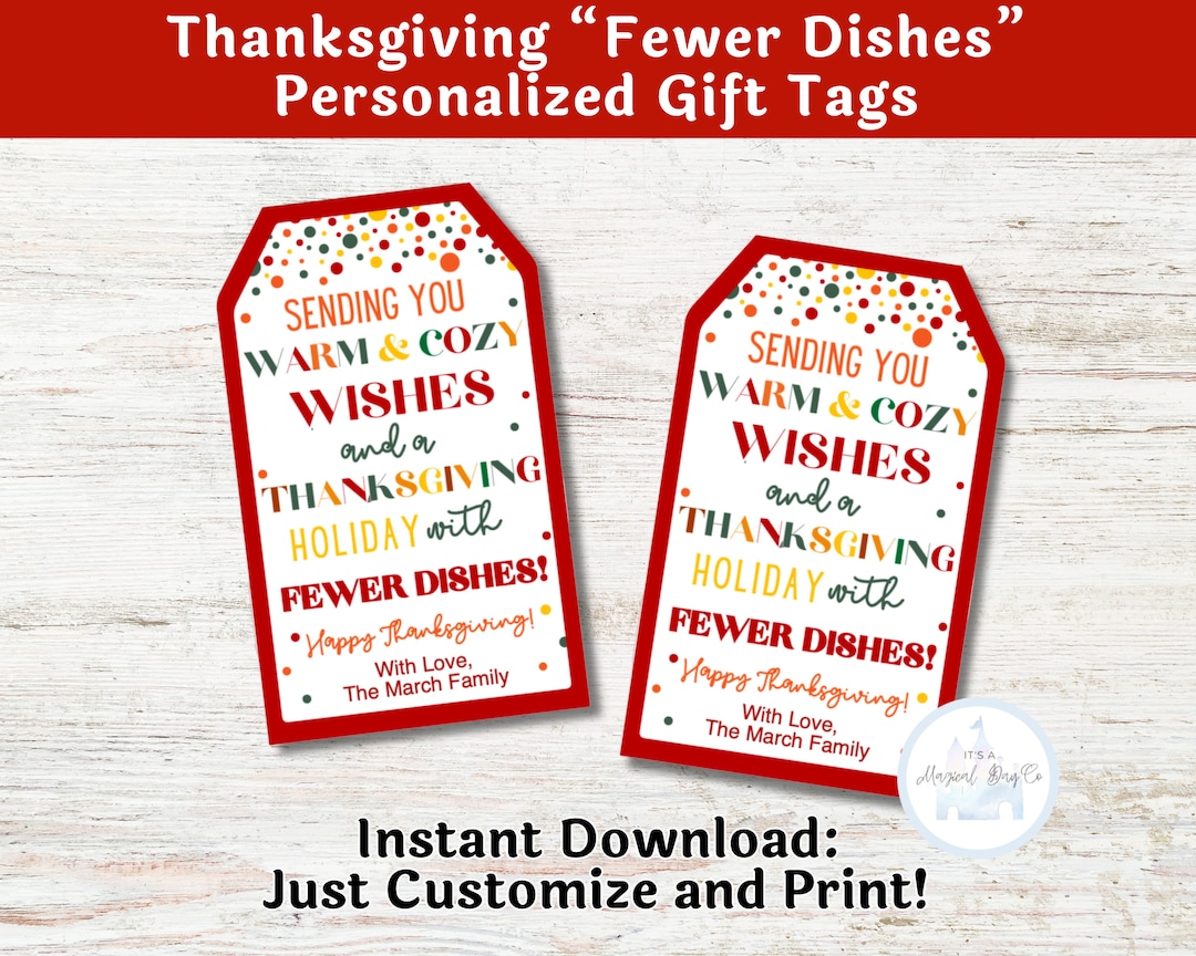 Thanksgiving Gift Idea for Teachers Personalized Gift Tags Staff Care ...