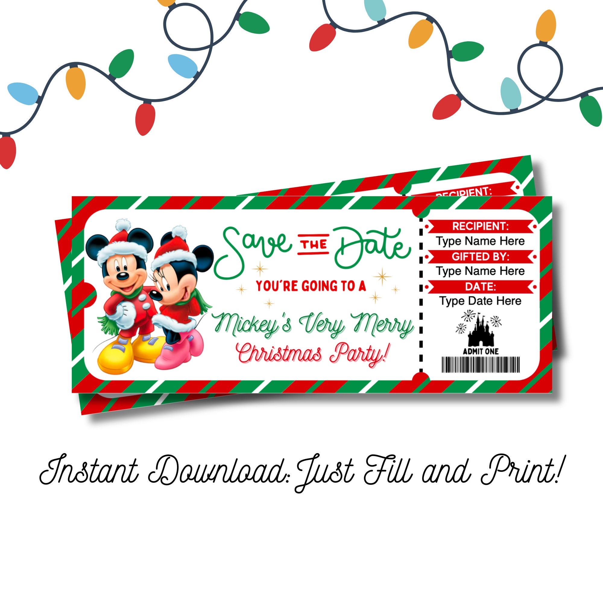 Very Merry Christmas Mickey Mouse Tickets