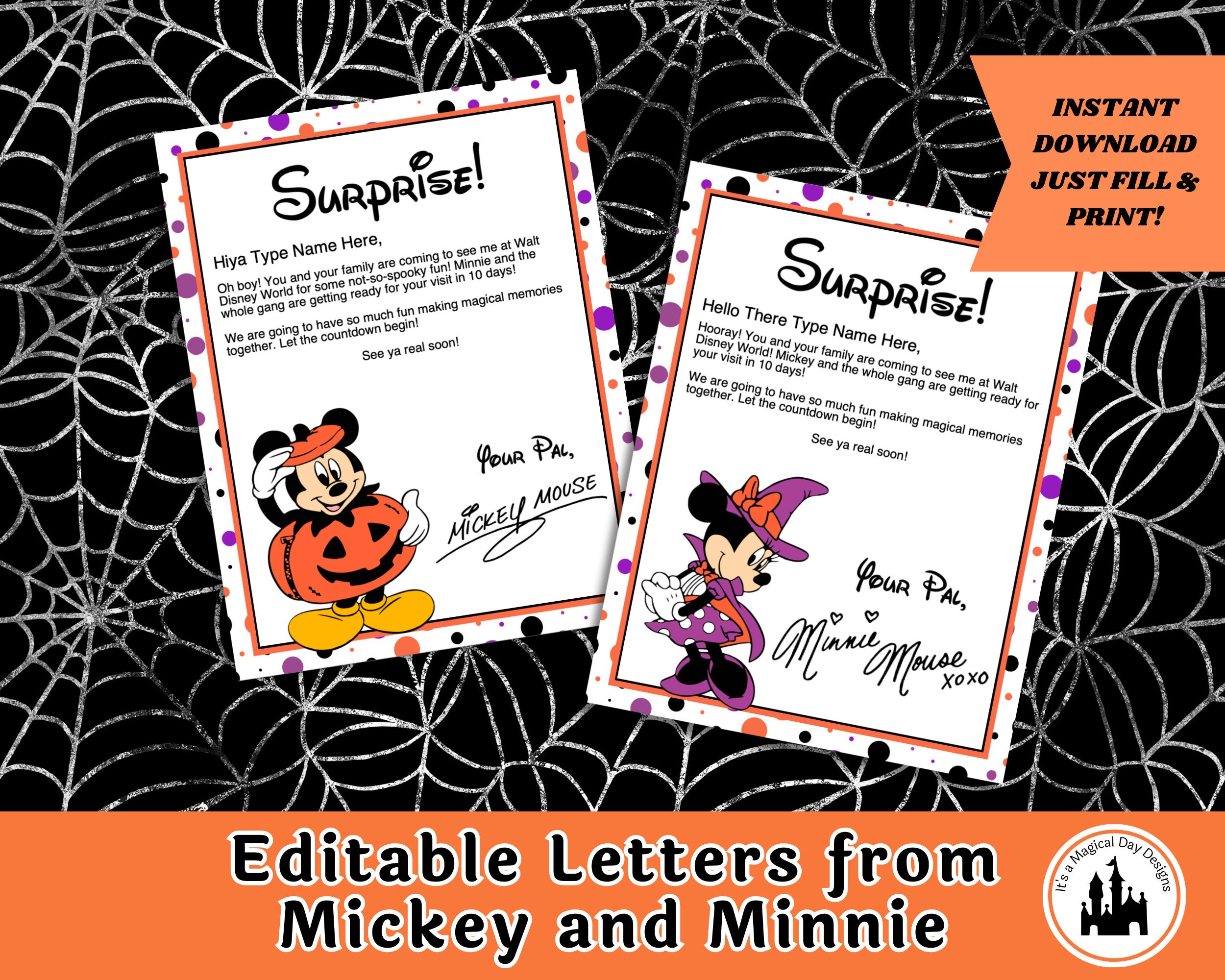 Mickey Mouse Letter Template