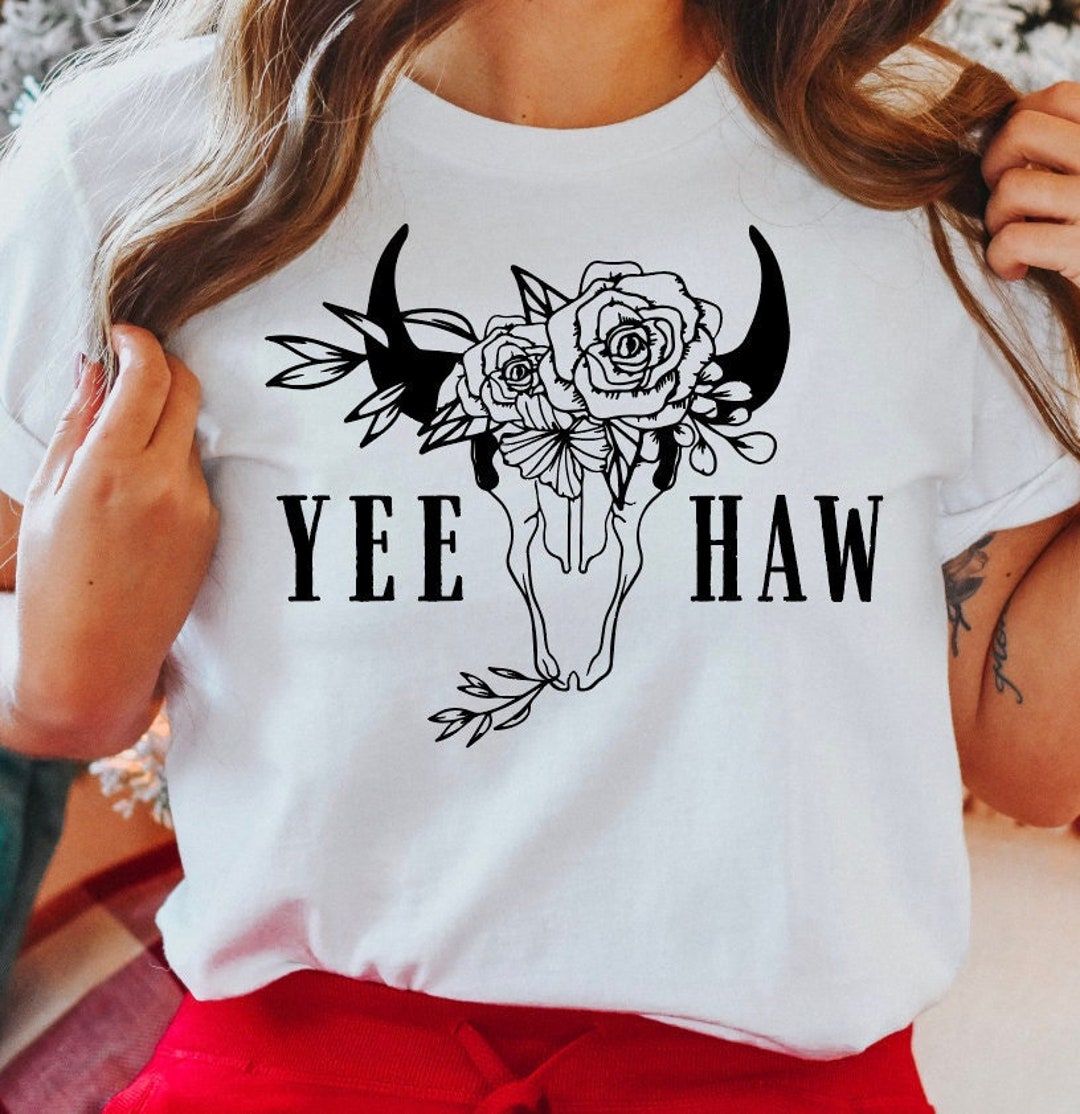 Yeehaw SVG | Floral Cow Skull | Cow Skull Shirt | Western | Country ...