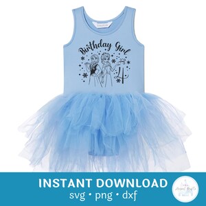 4th Birthday Princess Svg Elsa and Anna Birthday Girl Sublimation Png ...