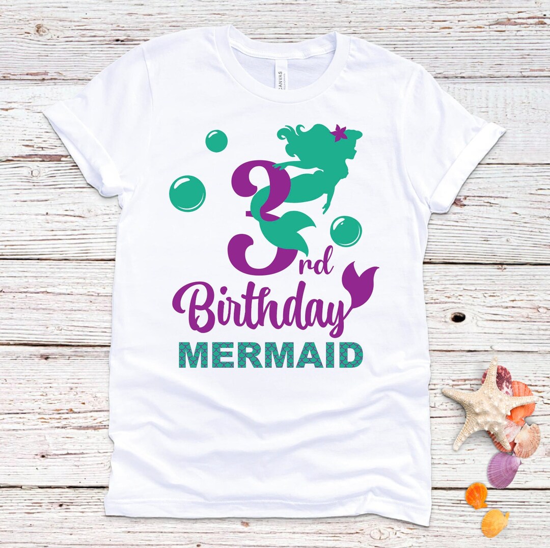 Birthday Mermaid 3rd Birthday Party Mermaid Birthday Princess Ariel ...