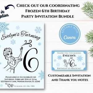 Elsa Birthday Girl 6th Birthday Queen Elsa Princess Birthday INSTANT ...