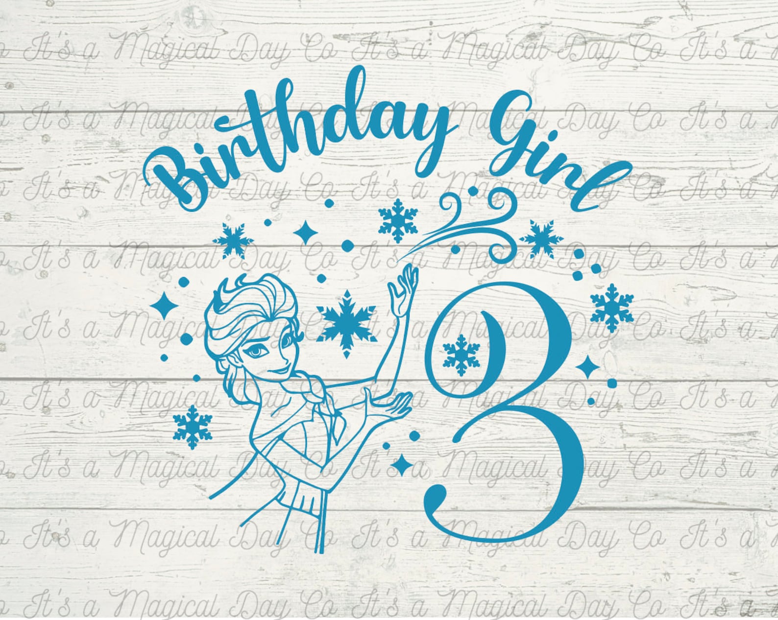 Elsa Birthday Girl 3rd Birthday Queen Elsa Princess Birthday INSTANT ...