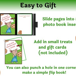 Editable If You Give a Teacher a Cookie Gift Book Cute Gift for ...