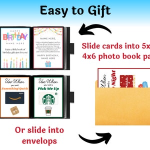 Editable Birthday Gift Card Book Last Minute Birthday Gift Adult ...
