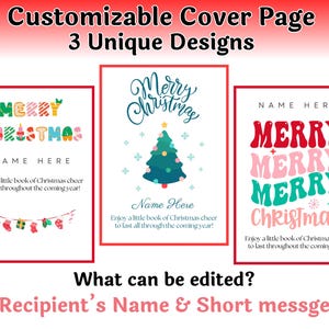 Christmas Gift Card Book Editable Use When Christmas Gift Card Holder ...