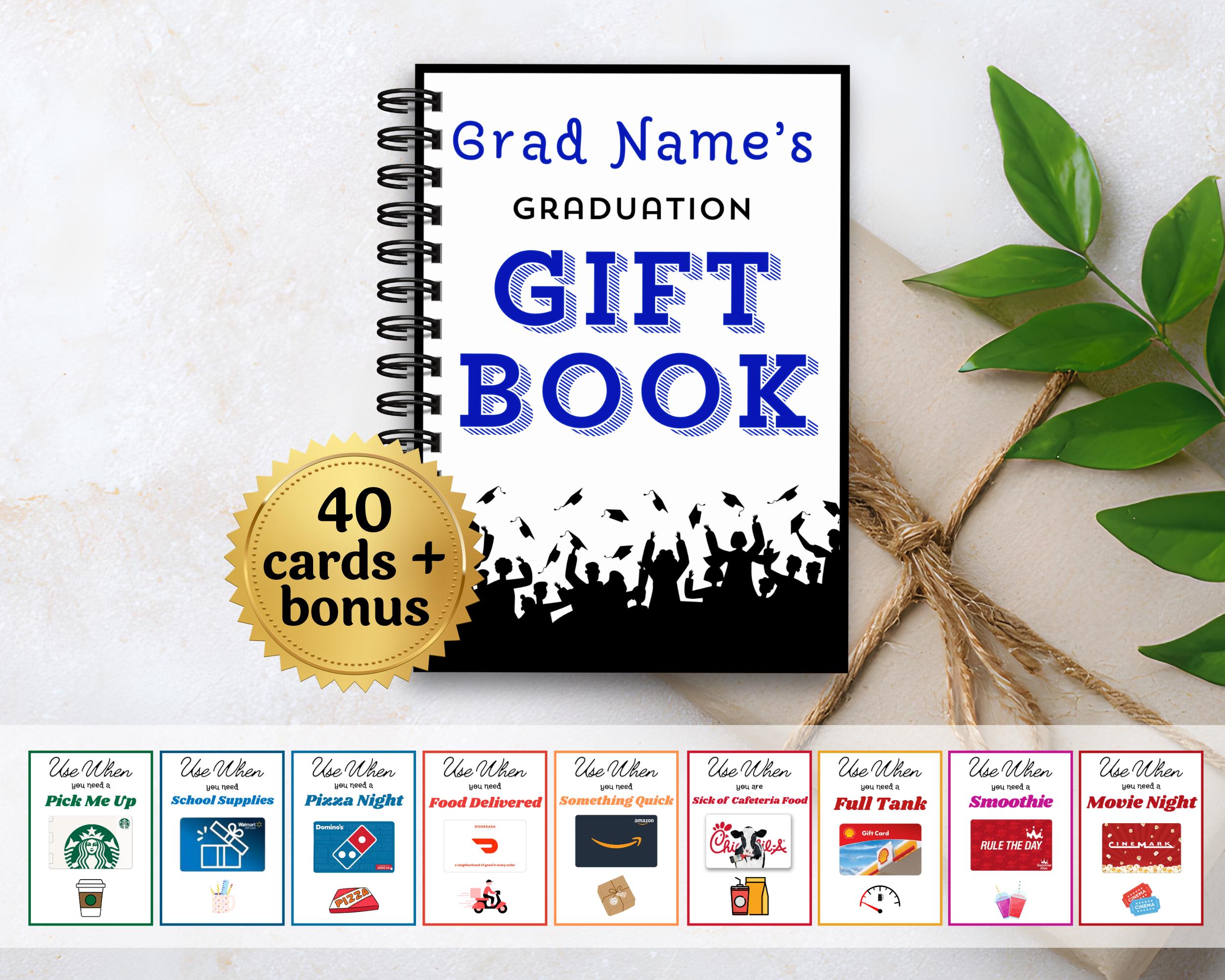 Editable Graduation Gift Card Book Last Minute Gift for Grad Gift Card ...