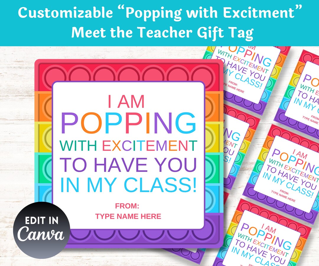 Back to School Student Gift Fidget Gift, Popping With Excitement First ...