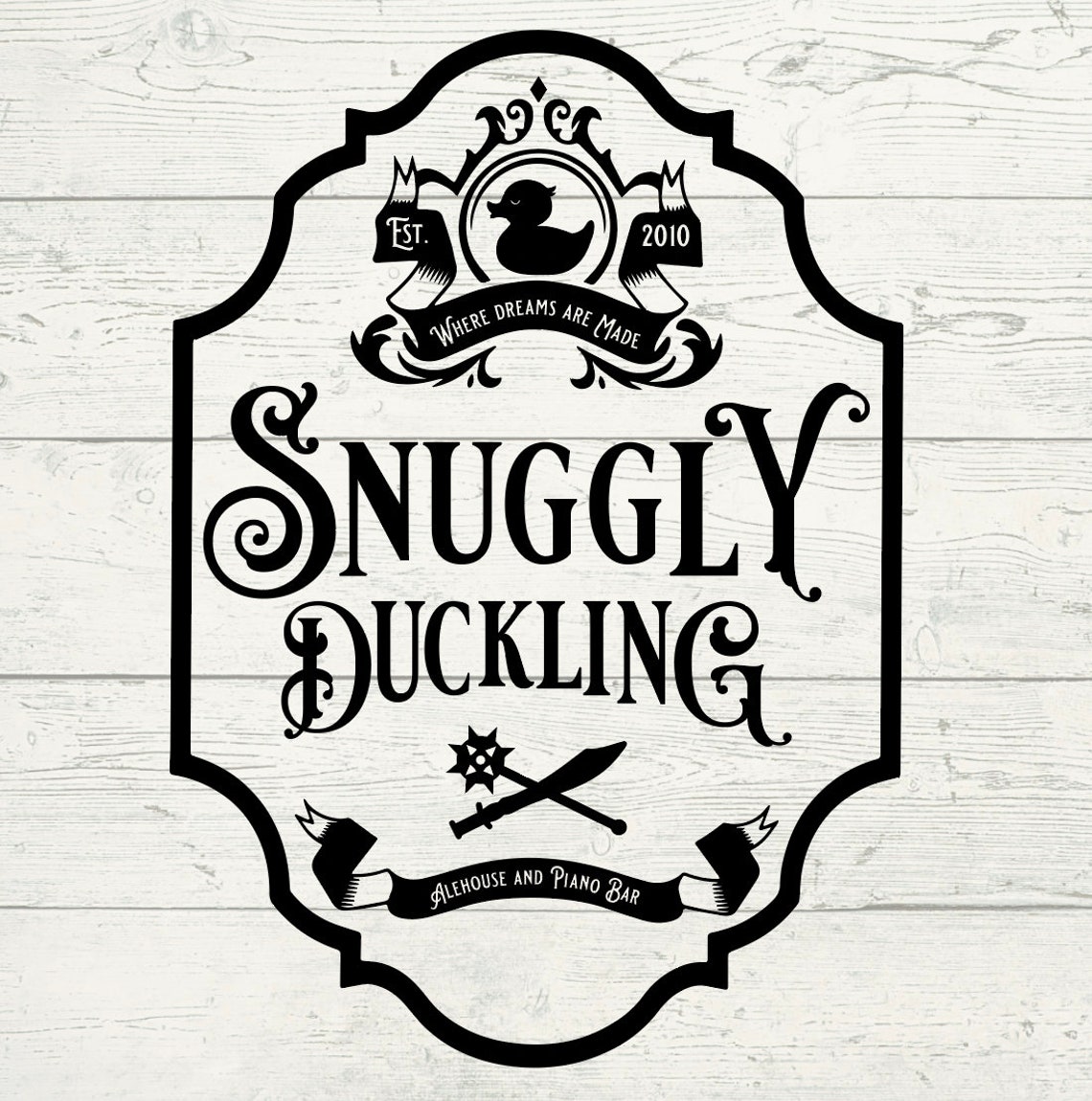 Snuggly Duckling Alehouse and Piano Bar INSTANT DOWNLOAD Digital Design ...