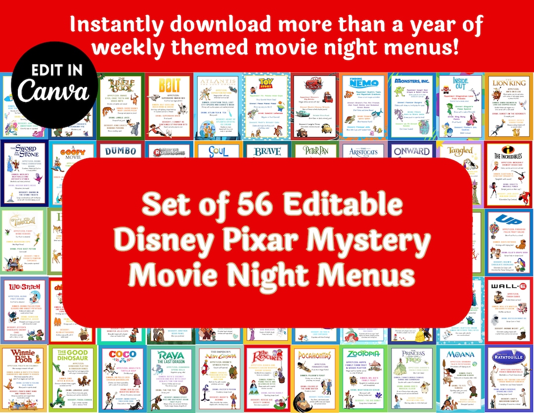 56 Dinner and a Movie Night Menus | Mystery Movie Night Ideas for ...