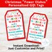 Christmas Gift Idea for Teachers Teams Personalized Gift Tags Staff ...