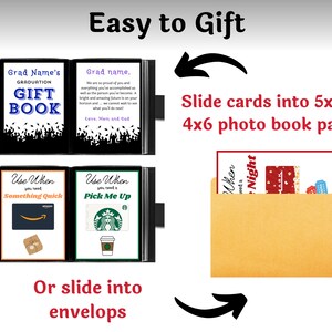 Editable Graduation Gift Card Book Last Minute Gift for Grad Gift Card ...