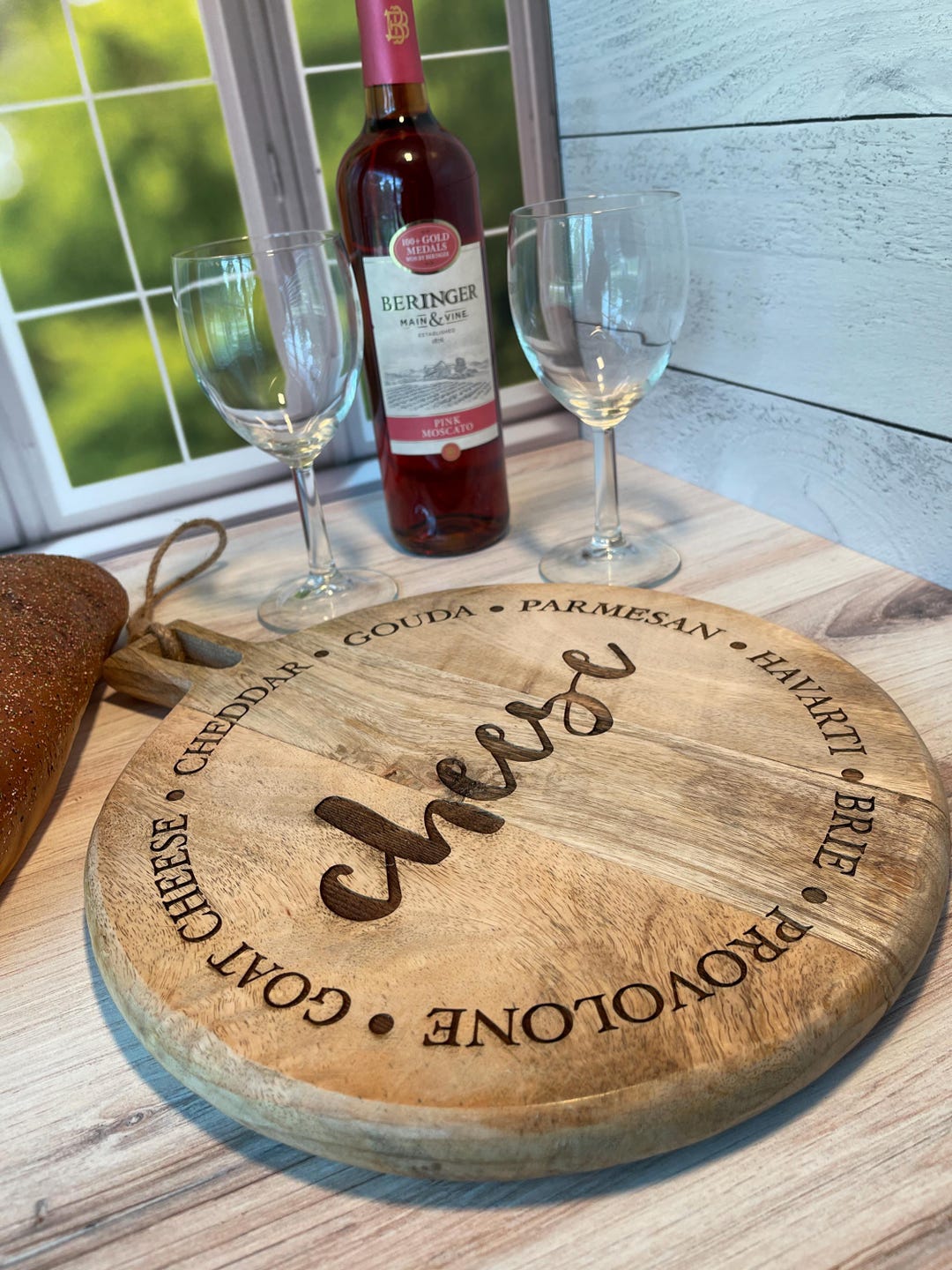 Engraved Cutting Board, Round Cutting Board, Wood Cutting Board, Cheese ...